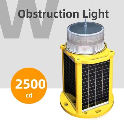 China IP68 FAA Tower Obstruction Light - 2500cd Medium Intensity Aviation Warning with 12.8V 20AH Battery for sale