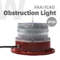 China RED Flashing LED Aviation Obstruction Tower Light 800cd IP68 FAA ICAO Type C/D -45℃ to 70℃ for sale
