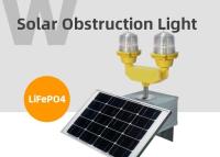 China FAA Double Solar Powered Aircraft Warning Lights IP67 - 10cd/32cd/200cd Intensity, -45℃ to 70℃ Range for sale