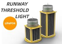 China Solar Airport Runway Threshold Light 2500cd Intensity 250 Hours Operation FAA ICAO Compliant for sale