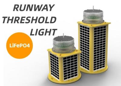 China Solar Airport Runway Threshold Light 2500cd Intensity 250 Hours Operation FAA ICAO Compliant for sale