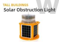 China ROHS Solar Building Obstruction Light IP68 10-800cd Adjustable with 12.8V 4AH LiFePO4 Battery for sale