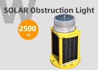 China OL800 Solar Obstruction Light 2500cd IP68 with GPS Synchronization for Aviation Safety for sale