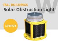 China OL800 Solar Obstruction Light 2500cd IP68 with GPS Synchronization for Aviation Safety for sale