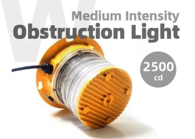 China OM2K Medium Intensity LED Aviation Obstruction Light 2500cd IP68 for Chimney Applications -45℃ to 70℃ for sale