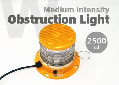 China OM2K Medium Intensity LED Aircraft Warning Beacon - 2500cd Red Flashing Light with IP68 Rating and 5-Year Warranty for sale