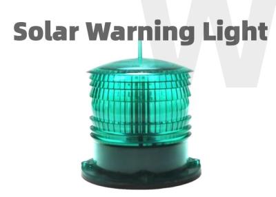 China Flashing Green Solar Obstruction Light LED 55cd IP68 with 5000mAh Battery for Mining Safety for sale