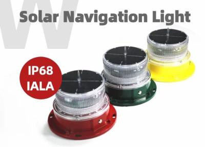 China IP68 Solar Boat Navigation Lights 3-4nm Visibility with 2W Solar Panel and 200h Operation for sale
