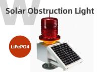 China Low Intensity FAA LED Obstruction Light 2500cd Solar Powered IP67 Polycarbonate -45℃ to 70℃ for sale