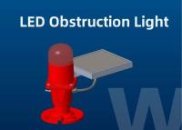China Solar Red Tower Obstruction Light Aircraft Warning Lights On Tower Cranes for sale