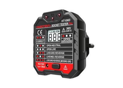 China HT106D 48V- 250V Electrical Outlet Tester With LCD Display Voltage Tester for sale