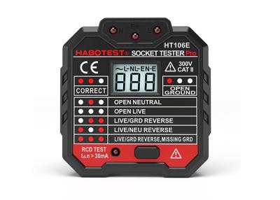 China HT106E 48V- 250V Electrical Plug Tester With LCD Display Voltage Tester for sale