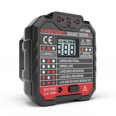 China Black Plug Socket Tester 62*65.5*56 Mm Dimensions With Voltage Measurement for sale