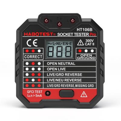 China Easy Use Plug Socket Tester HT106 62*65.5*56 Mm Dimensions For Voltage Measurement for sale