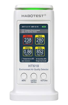 China HT610 Air Quality Detector Indoor PM2.5 PM10 TVOC CO2 Meter for Home for sale