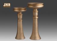China Decorative Frosted Gold Fiberglass Flower Bowls / Floor Vases With Pedestal for sale