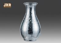 China Modern Fiberglass Table Vase Homewares Decorative Items Silver Mosaic Glass Vases for sale