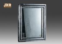 China Home Decor Traditional Rectangular Wall Mirror With Silver Mosaic Glass Frame for sale