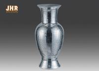 China Classic Mirror Mosaic Fiberglass Planters Table Vases For Home Hotel Wedding for sale