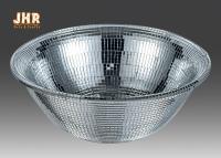 China Round Shape Shining Fiberglass Flower Bowls Silver Mosaic Glass 31cm × 11cm for sale