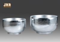 China Cup Shape Silver Leafed Fiberglass Flower Pots , Fiberglass Flower Bowls for sale