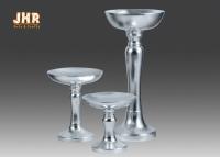 China High Foot Silver Leaf Fiberglass Flower Plates Modern Flower Pots Cup Shape for sale