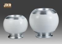 China Decorative Modern Footed Fiberglass Flower Pots With Silver Leaf Finish for sale
