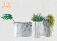 China Marbling Clay Flower Pots Fiberclay Plant Pots Large Pot Planters Clay Floor Vases for sale