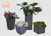 China Multi Color Clay Plant Pots Fiberclay Flower Pots Round Pot Planters Garden Pots White Black Gray for sale