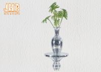 China Wedding Centerpiece Table Vase Silver Mosaic Glass Table Vases Decorative Flower Pots for sale
