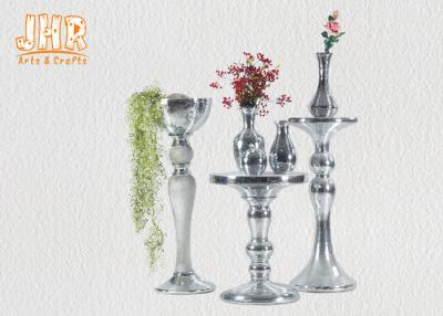 China Silver Mirror Mosaic Fiberglass Pedestal Plant Stand Round Telephone Table for sale