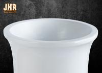 China Matte White Floor Vases Homewares Decorative Items Trumpet Fiberglass Table Vases for sale