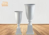 China Matte White Fiberglass Planters Homewares Decorative Items Wedding Centerpiece Table Vase for sale