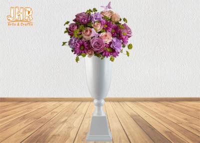 China Matte White Fiberglass Planters Homewares Decorative Items Wedding Centerpiece Table Vase for sale