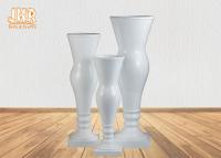 China White Fiberglass Floor Vases Homewares Decorative Items Wedding Centerpiece Table Vases for sale