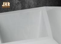 China Irregular Flower Pots Geometric Shape Floor Vases Glossy White Fiberglass Planters for sale