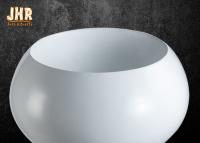 China Indoor Flower Pots Wedding Centerpiece Table Vases Glossy White Fiberglass for sale