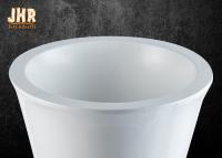 China Three Size Glossy White Fiberglass Pot Planters Flower Planters Floor Vases for sale
