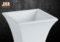 China Decorative Glossy White Fiberglass Centerpiece Table Vases Floor Vases for sale