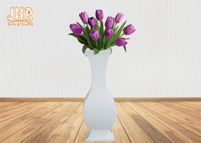 China Decorative Glossy White Fiberglass Centerpiece Table Vases Floor Vases for sale