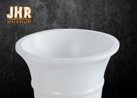 China Trumpet Glossy White Fiberglass Urn Planters Centerpiece Table Vases Floor Vases for sale