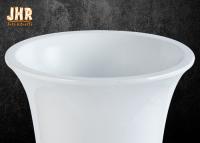 China Classic Trumpet Glossy White Fiberglass Planters Floor Vases For Home Hotel Wedding for sale