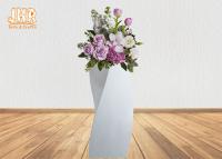 China 3 Piece Indoor Geometric Shaped Contemporary Flower Pots For Hotel Mall for sale
