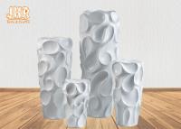 China Creative Wavy Pattern Fiberglass Flower Pots / Floor Vases Lightweight for sale