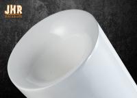 China Silver Leafed Pedestal Floor Vases White Glossy Fiberglass Table Vases Wedding Vases for sale