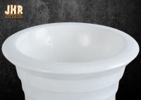 China Modern Trumpet Polyresin Wedding Centerpiece Table Vase Glossy White 82CM Height for sale