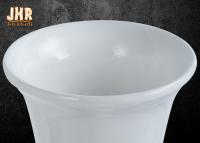 China Cup Shape Glossy White Fiberglass Planters Floor Vases For Home Hotel Wedding for sale