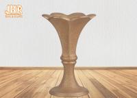 China Luxurious Frosted Gold Fiberglass Planters Centerpiece Table Vases For Artificial Flowers for sale
