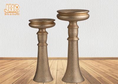 China Decorative Frosted Gold Fiberglass Flower Bowls / Floor Vases With Pedestal for sale