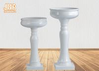 China Wedding Glossy White Fiberglass Flower Pots Lightweight Planters And Pots for sale